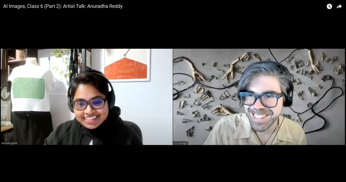 Artist talk - AI Images Class — Anuradha Reddy