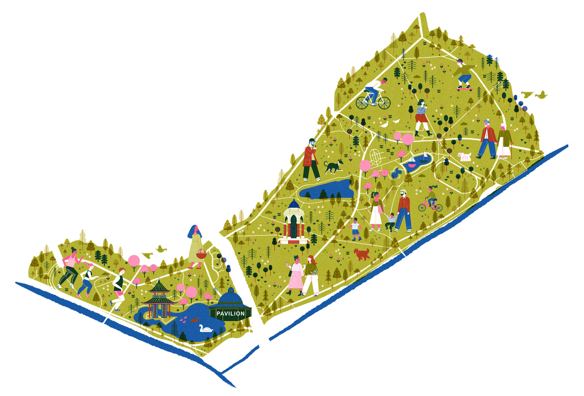 Victoria Park Map — Esme Lonsdale Illustration