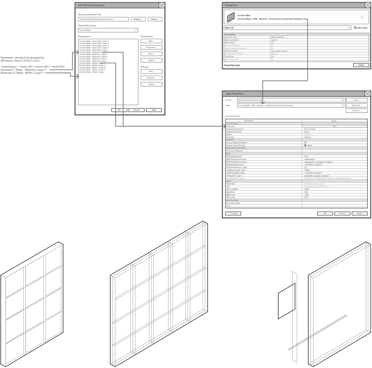Revit Families: Curtain Walls (system Family) — Claus Neergaard / Architect
