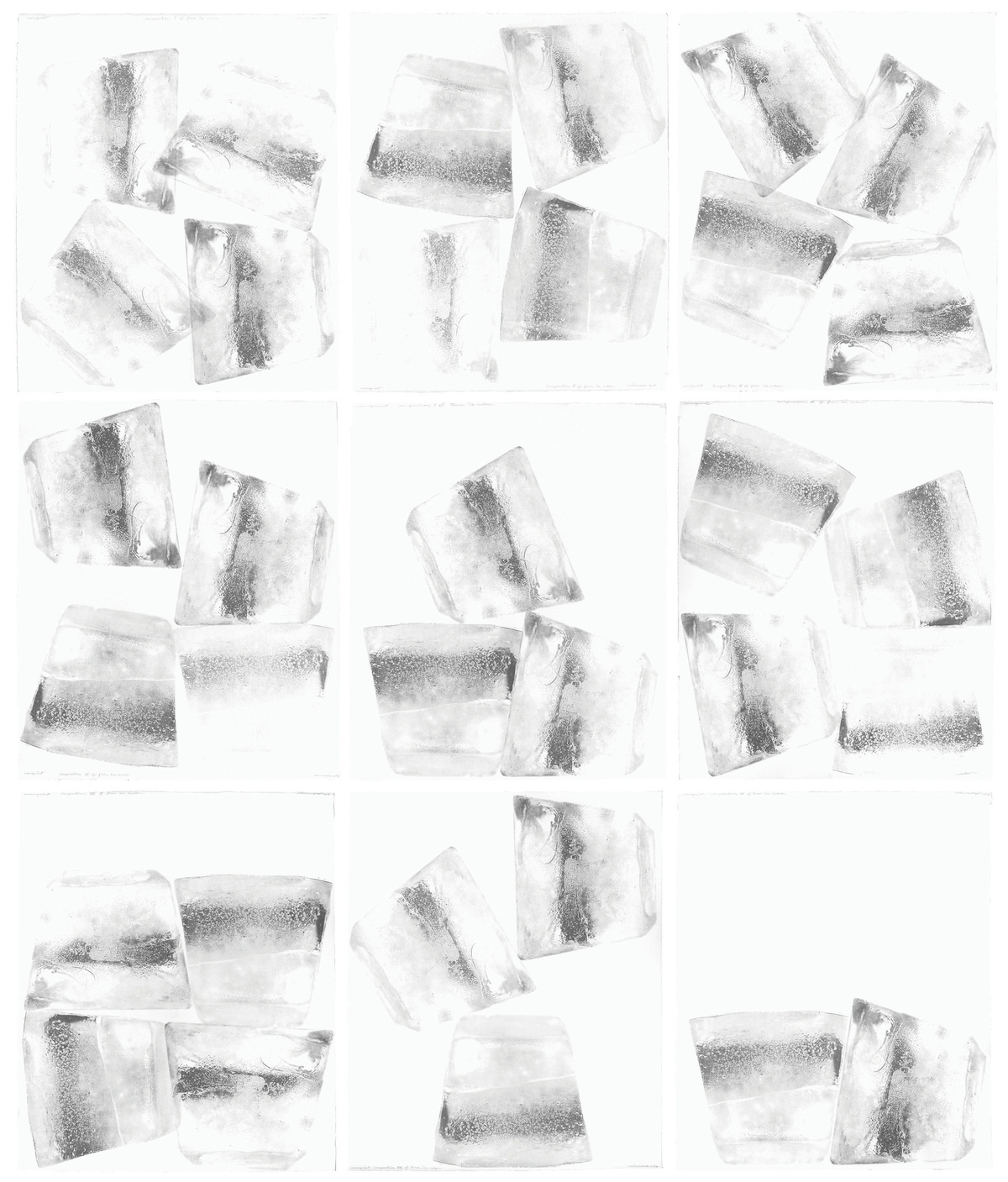 Composition of solid ice cubes — Minchaya Chayosumrit