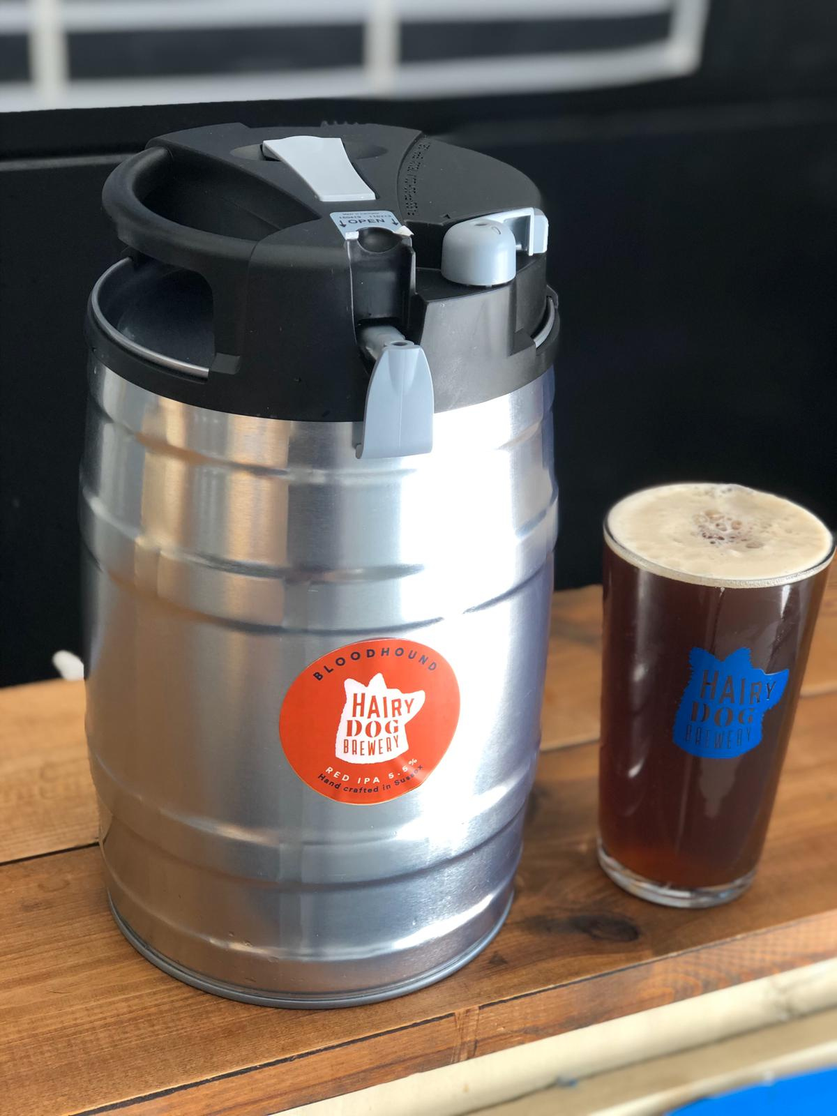 Bloodhound Red IPA 5 litre mini-keg — Hairy Dog Brewery