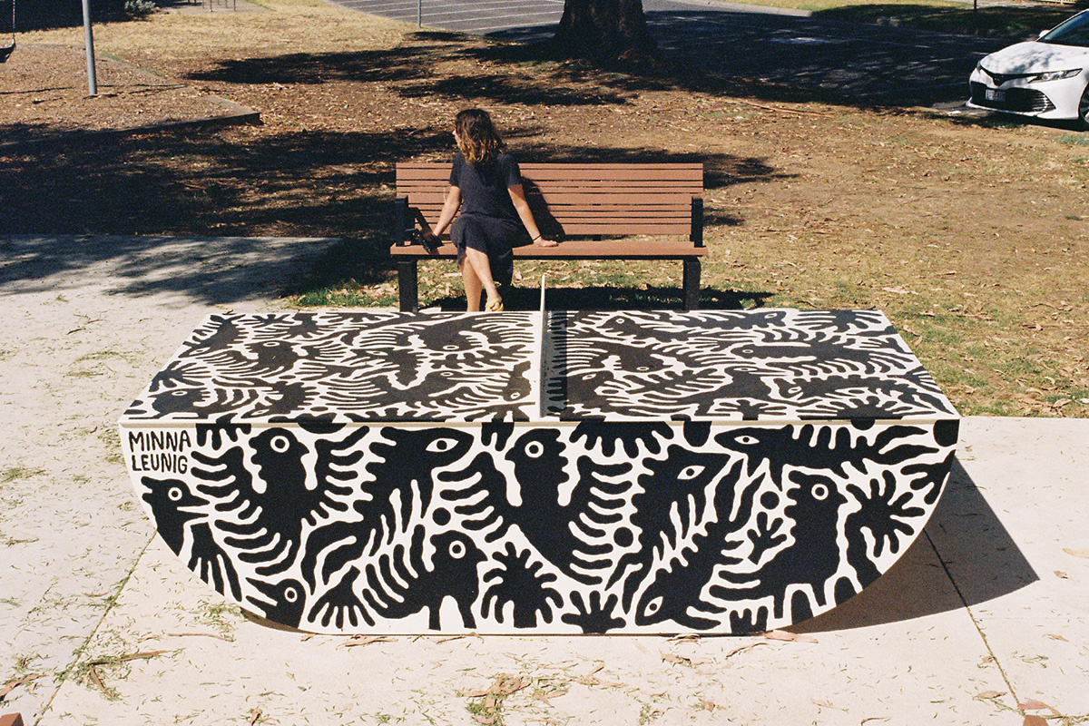 Outdoor Ping Pong Table Art: Minna Leunig — POPP