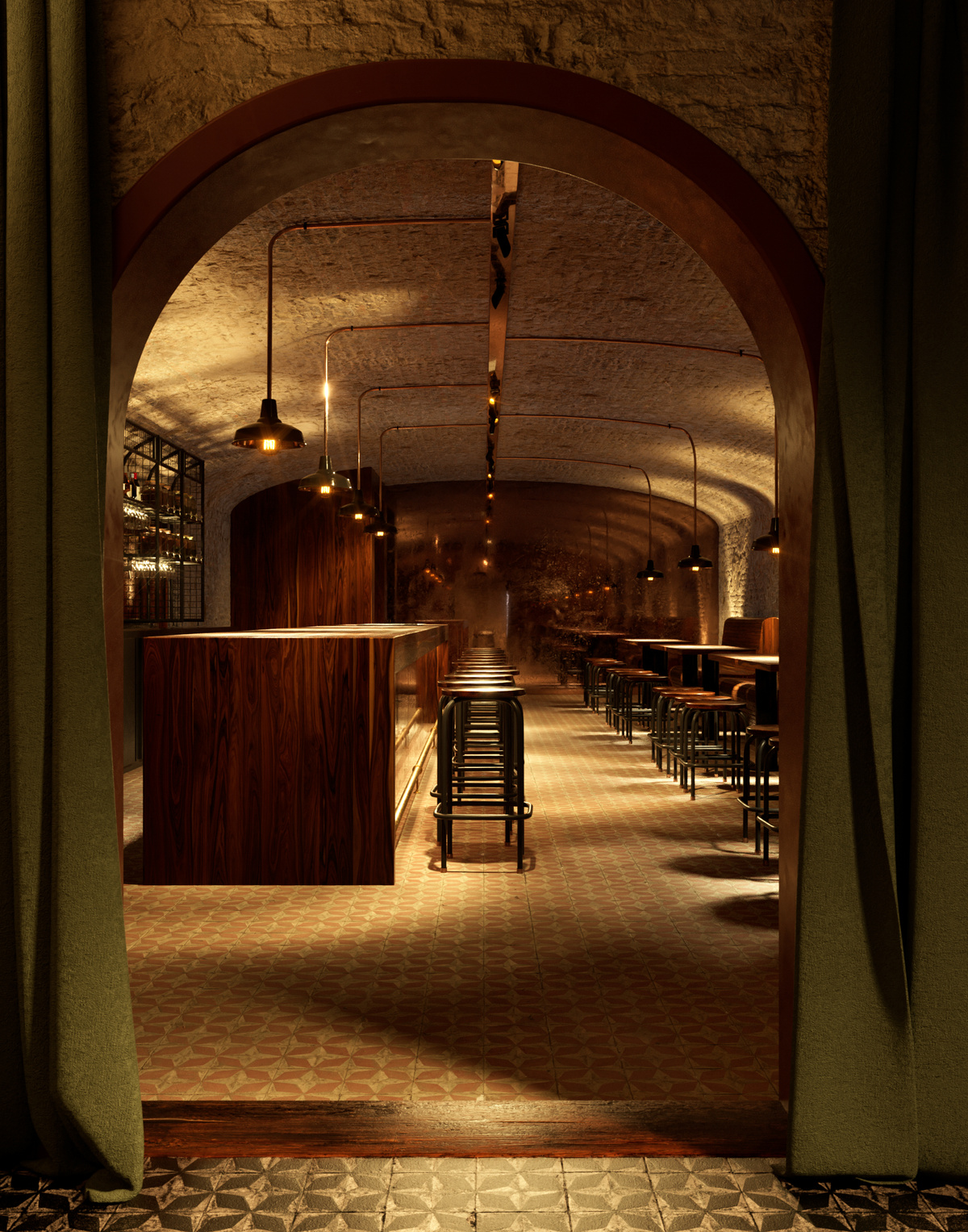 Medieval cellar bar Interior — Mapsandmachines 3D Visualization Studio ...