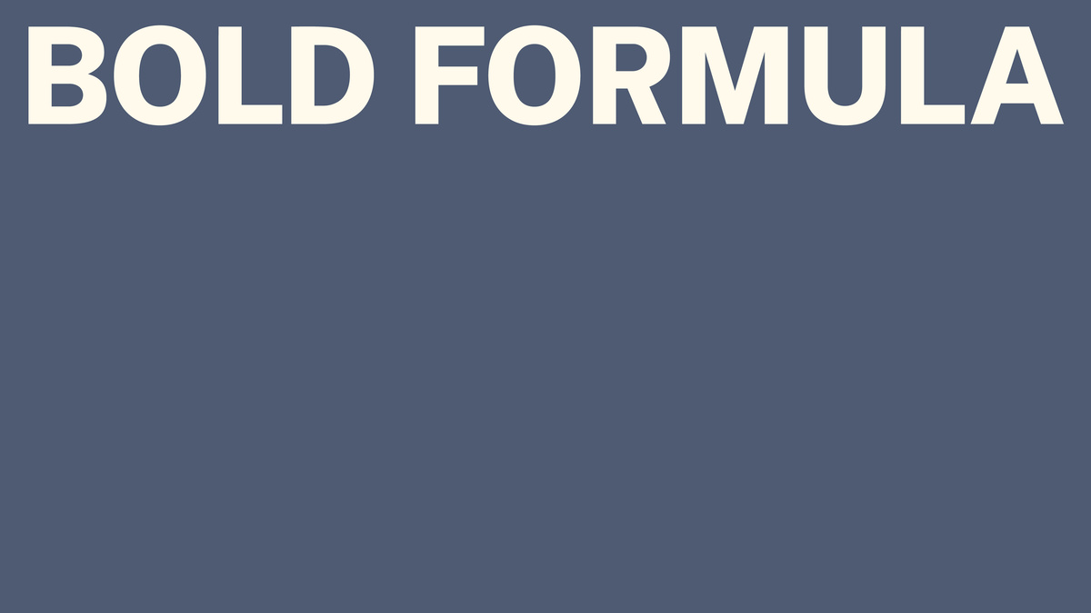 BOLD FORMULA — jun.works