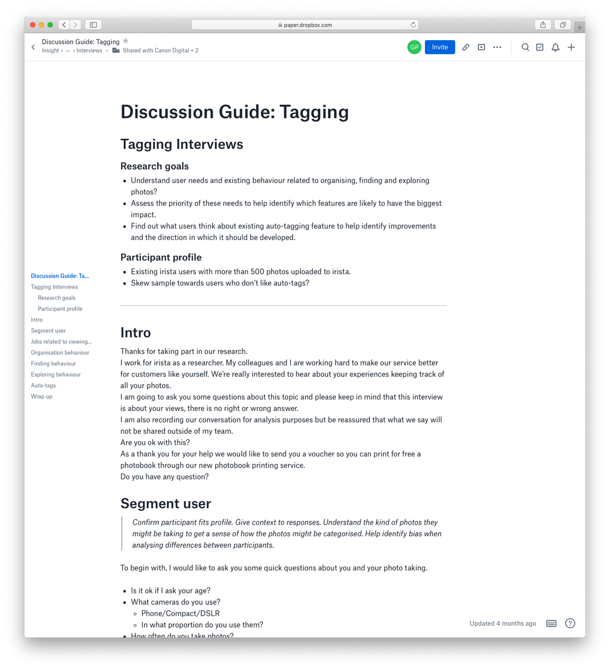 Canon - Design Improvements — Giles Perry User Experience