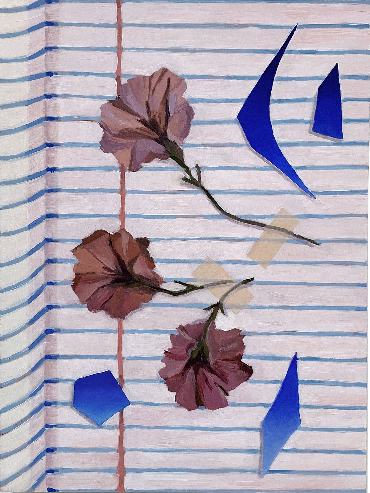 Pressed Flowers on Notebook Paper — Jieun Reiner