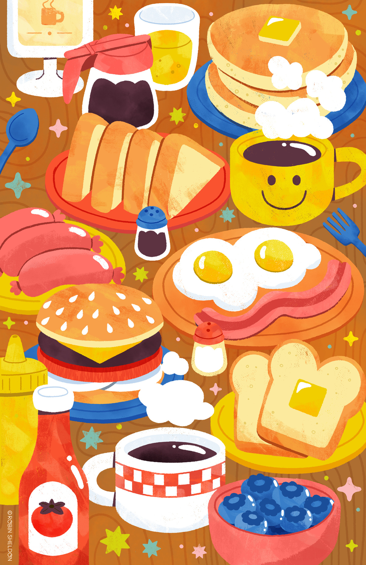 Diner Eats — Robin Sheldon Illustration