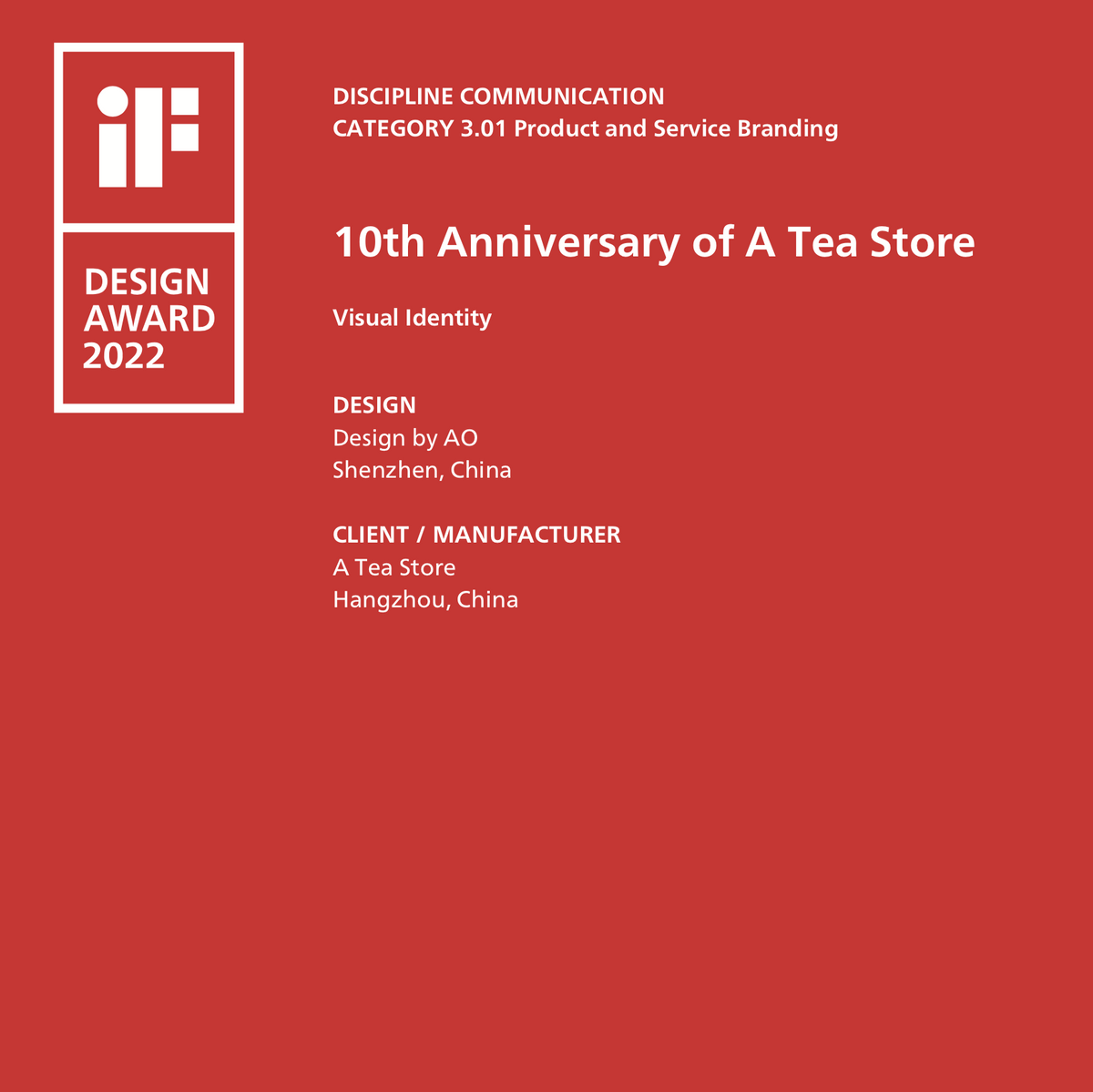 iF Design Award 2022 — Design by AO