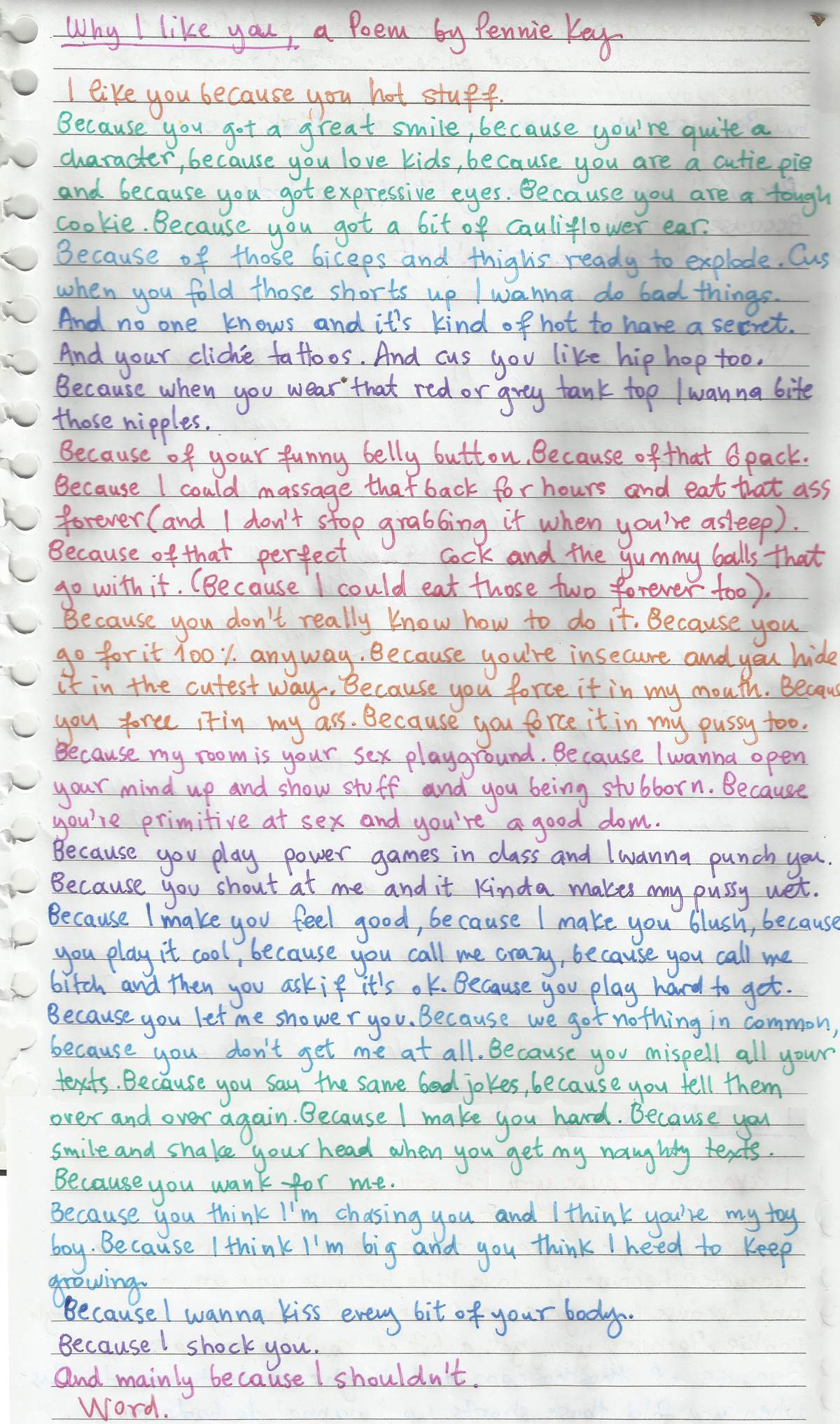 Why I like You. A poem by Pennie Key — penniekey