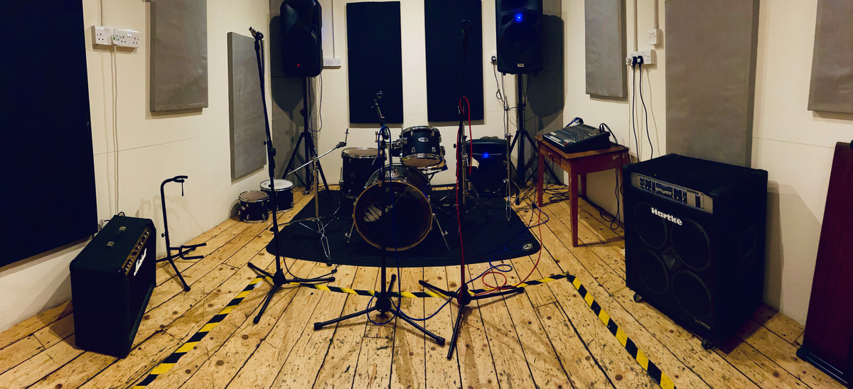 Rehearsal studio two is 3.5m x 4.5m wide and comes fully equipped with ...
