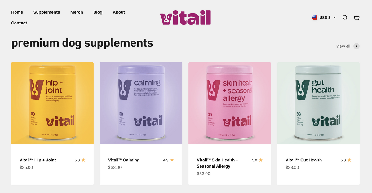 Vitail product copy — Aspen wrote this.