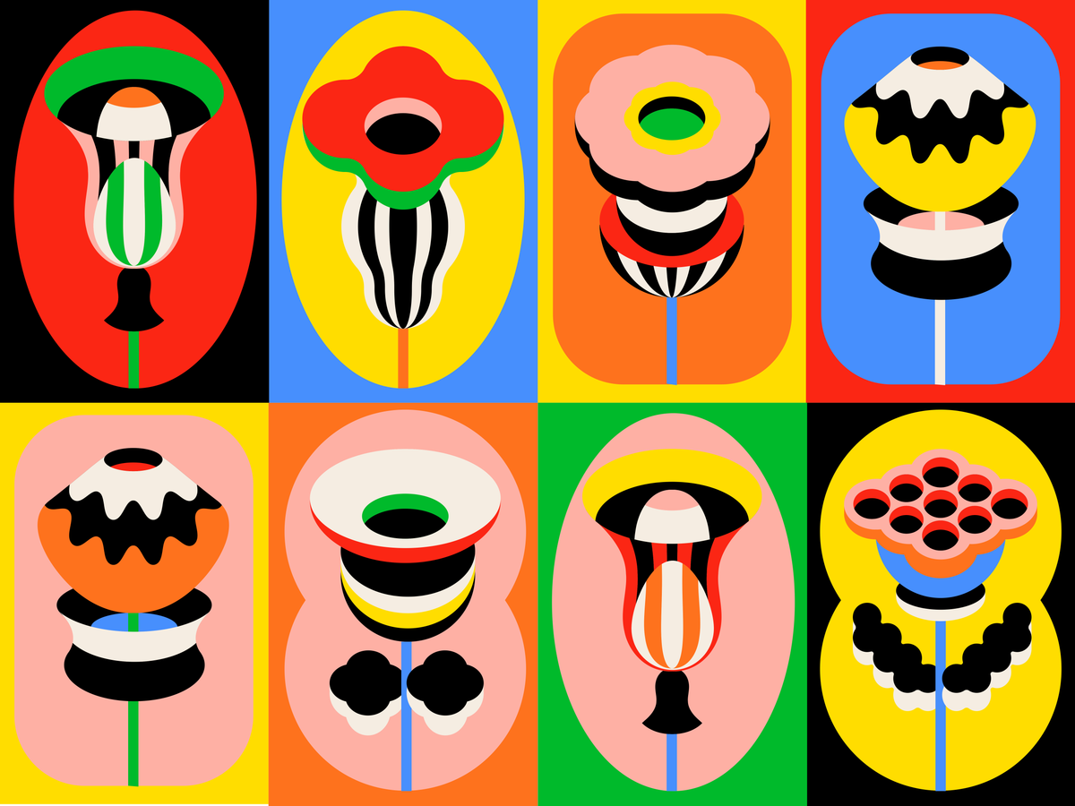 Fleurs - Pop art flowers — Launorma, Pop & Trippy Art!