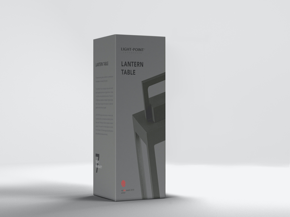 Packaging design for LANTERN table lamp / Light-Point — Clara Selina Bach
