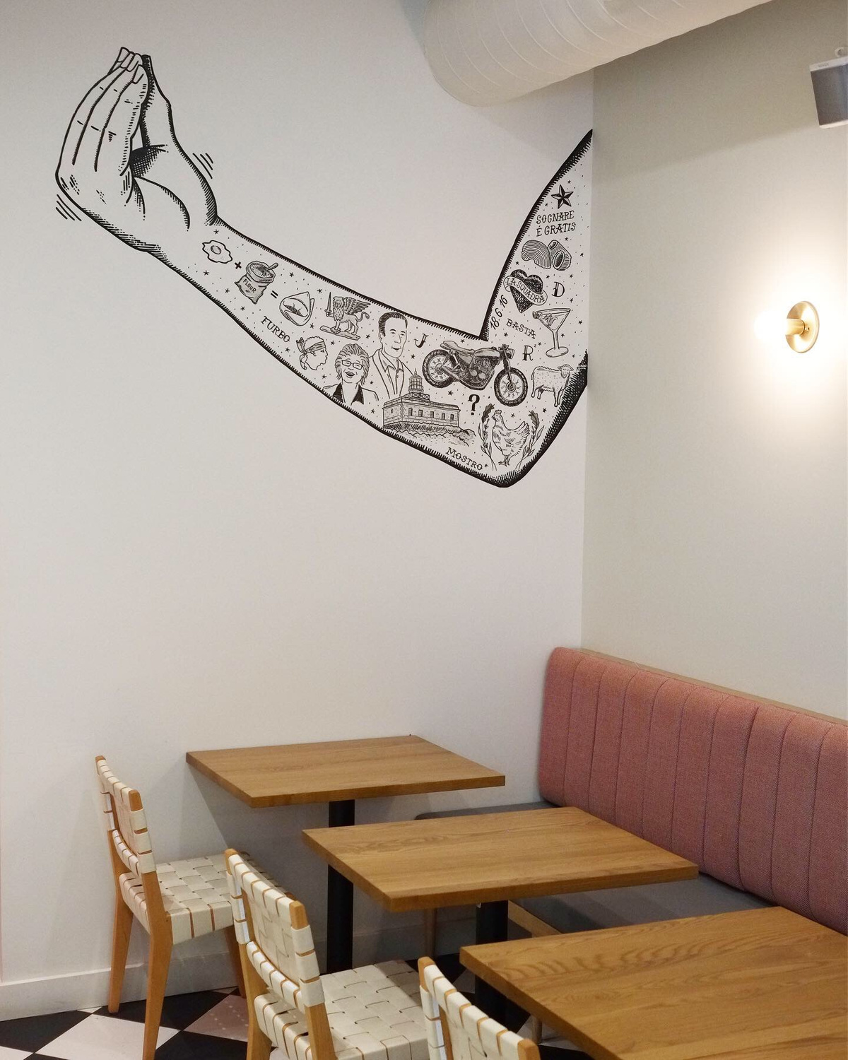 Café Wall Drawing — Craighton Berman Studio