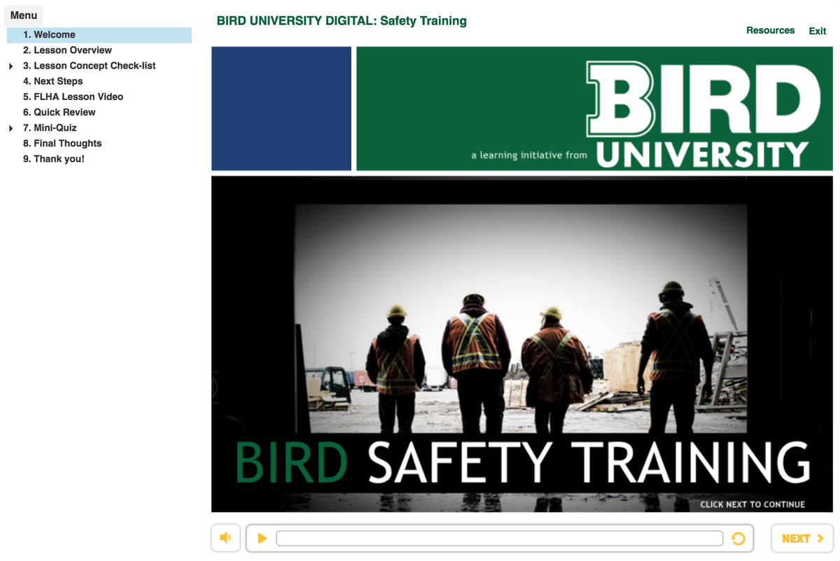 bird construction online safety training — mindhouse e/digital ...