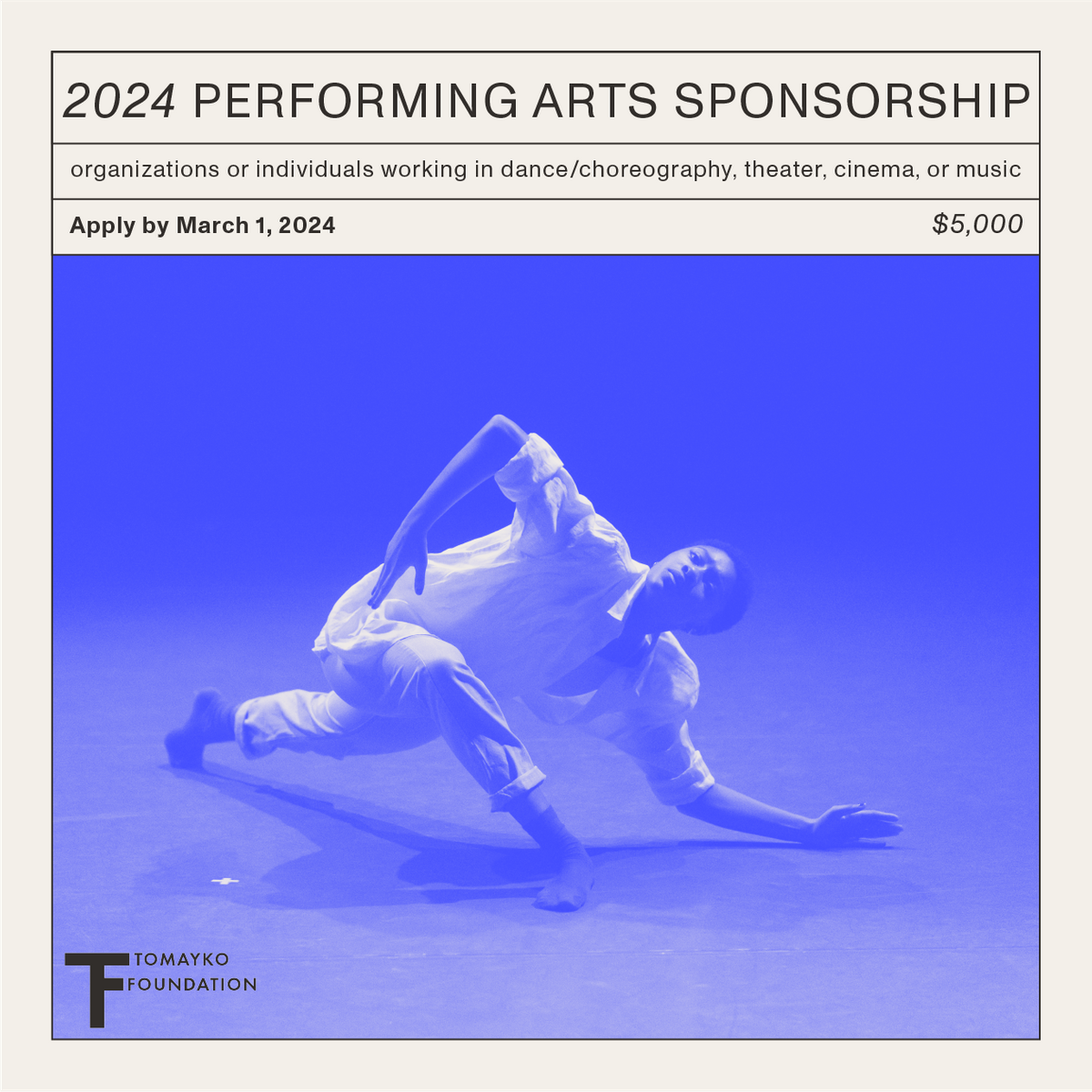 2024 Performing Arts Sponsorship — Tomayko Foundation
