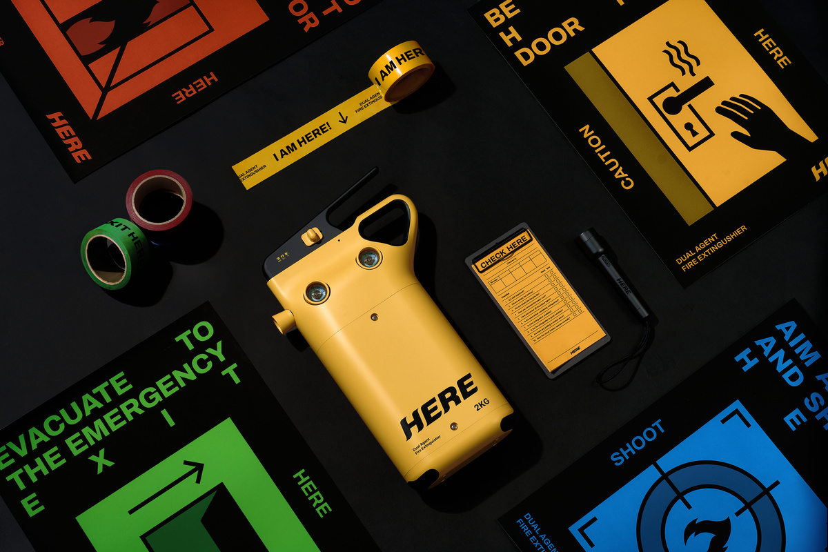 .HERE dual agent fire extinguisher — foundfounded