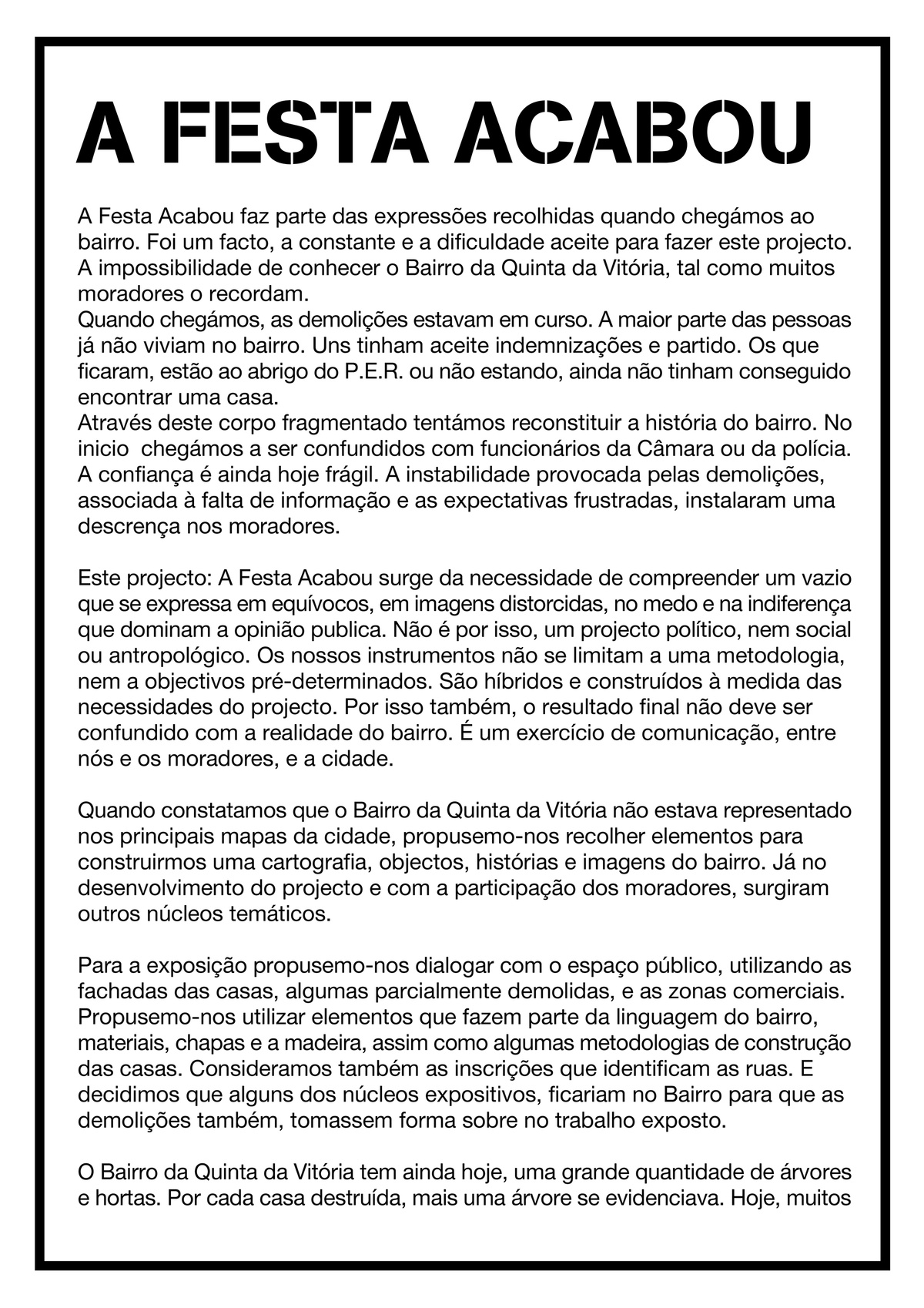 A FESTA ACABOU — Sofia Borges