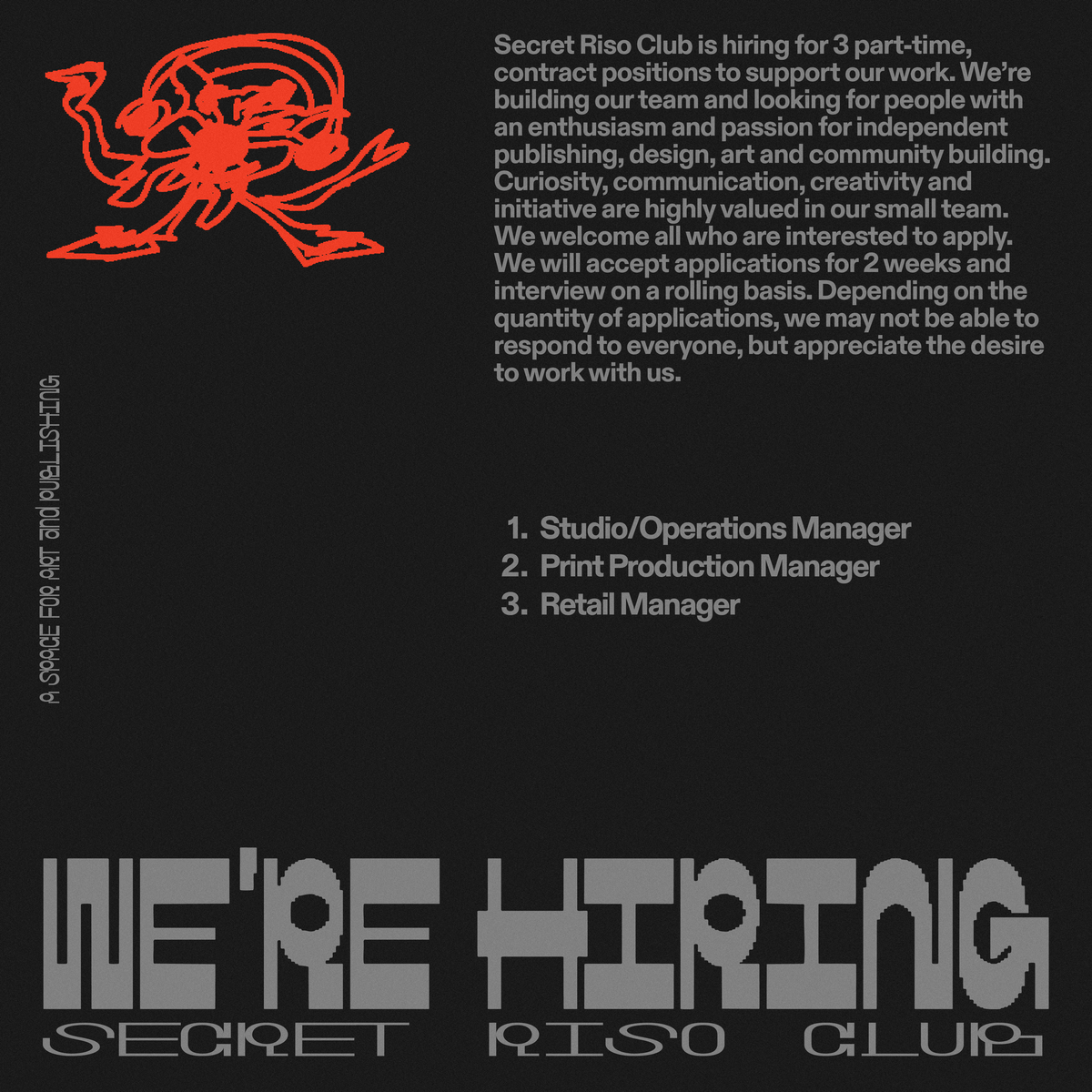 Hiring — Secret Riso Club