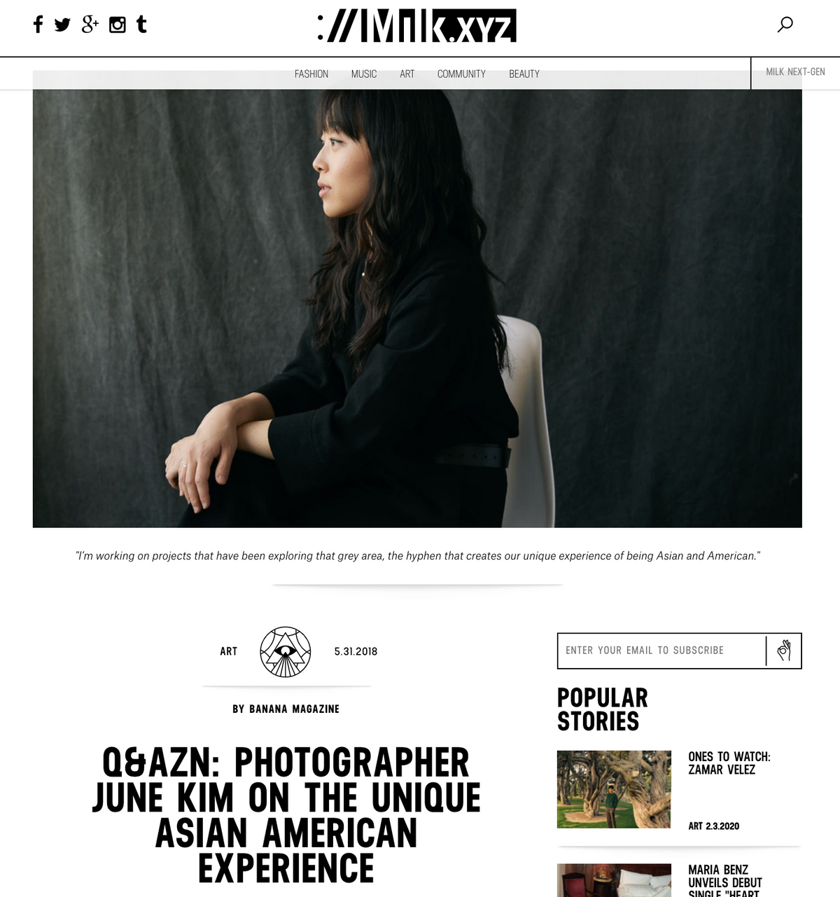 milk feature — June Kim