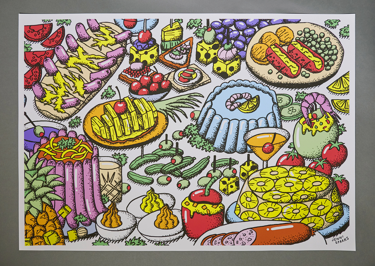 70s buffet print — Jenni Sparks