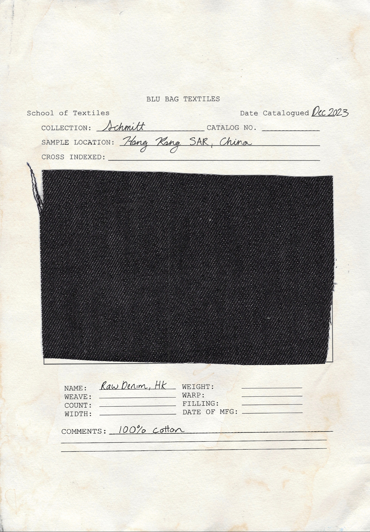 our materials — the blu bag