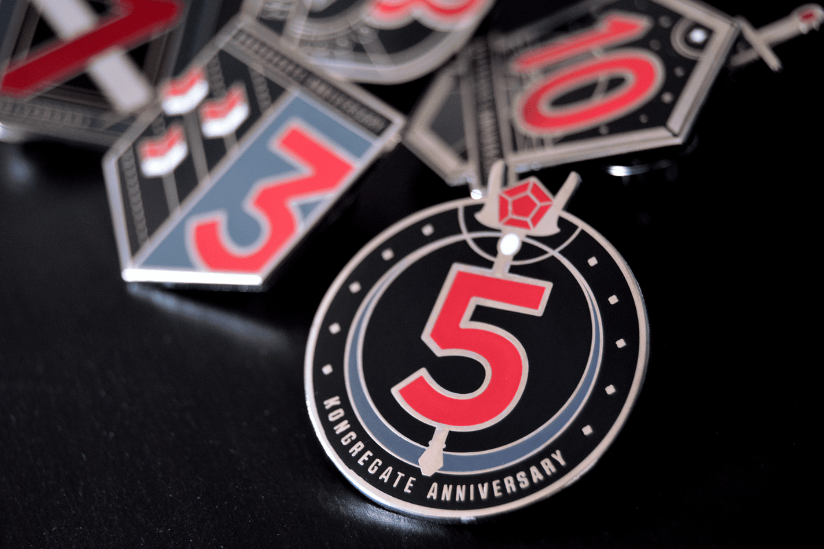Kongregate Anniversary Pins — andrea mina portfolio