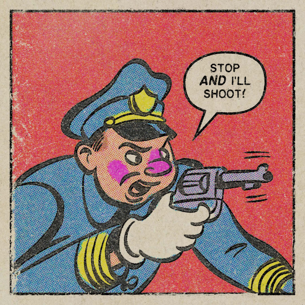 Cop gun — Tinta nos Nervos