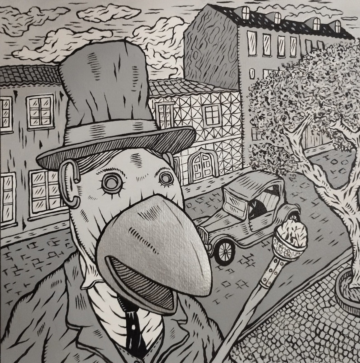 Dr. Garuda caminhando por Lisboa, em 1920 — Tinta nos Nervos