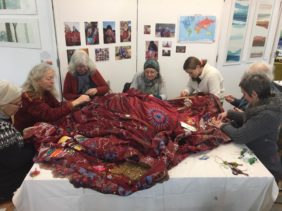 3 day embroidery event — The Red Dress