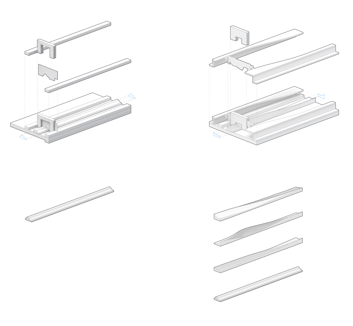 Pulled Plaster Panels drawings — Young Projects