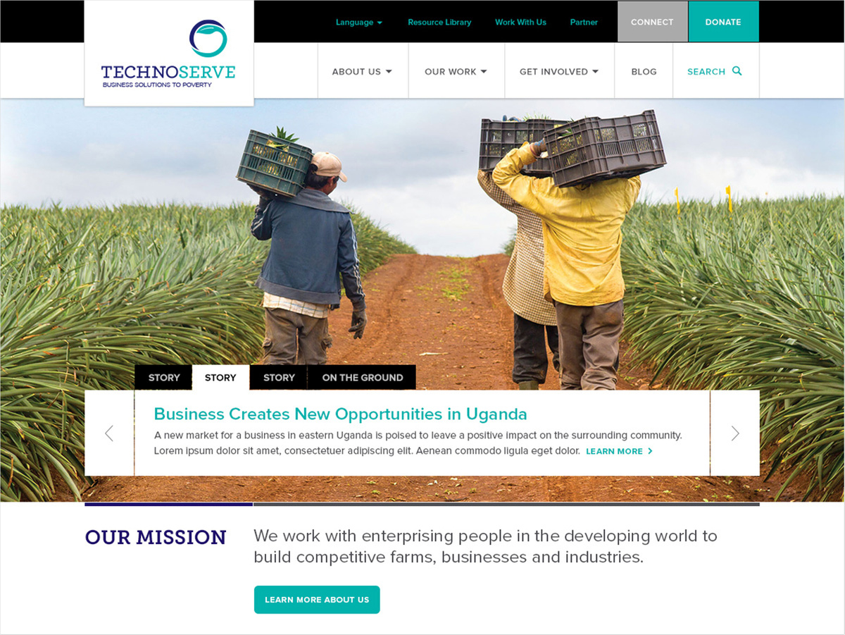 TechnoServe Website Redesign — Studio Strikeout
