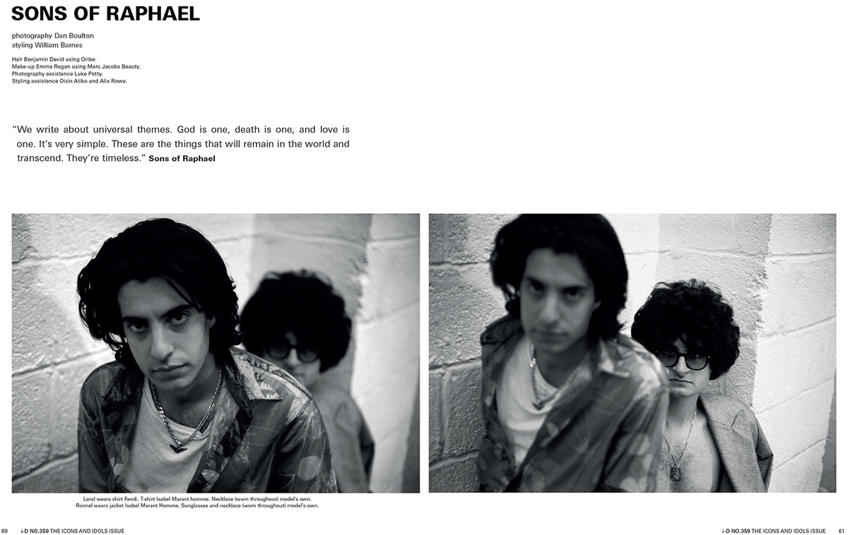 I-D SONS OF RAPHAEL — Dan Boulton - Photographer