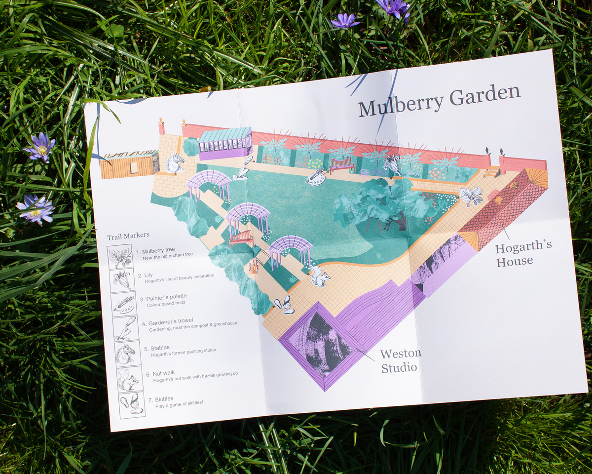 Hogarth's House Garden Trails | map illustration & leaflet design ...