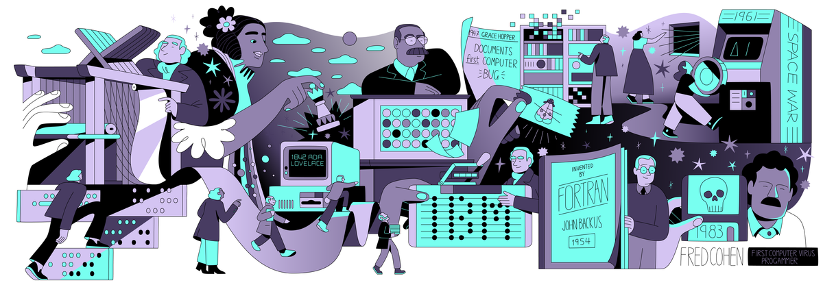 A History of Coding — Moses Illustration