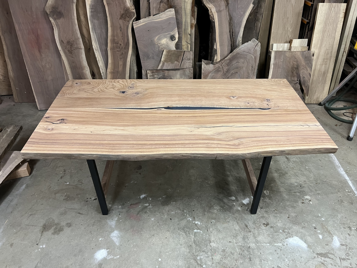 Elm Slab Dining Table — Ambrose Woodworks