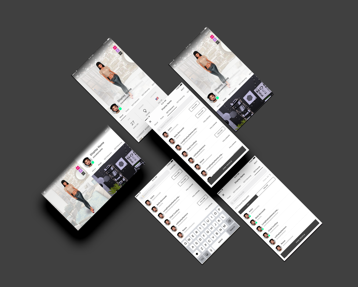 IMVU mobile profile card — Tianyun Liu