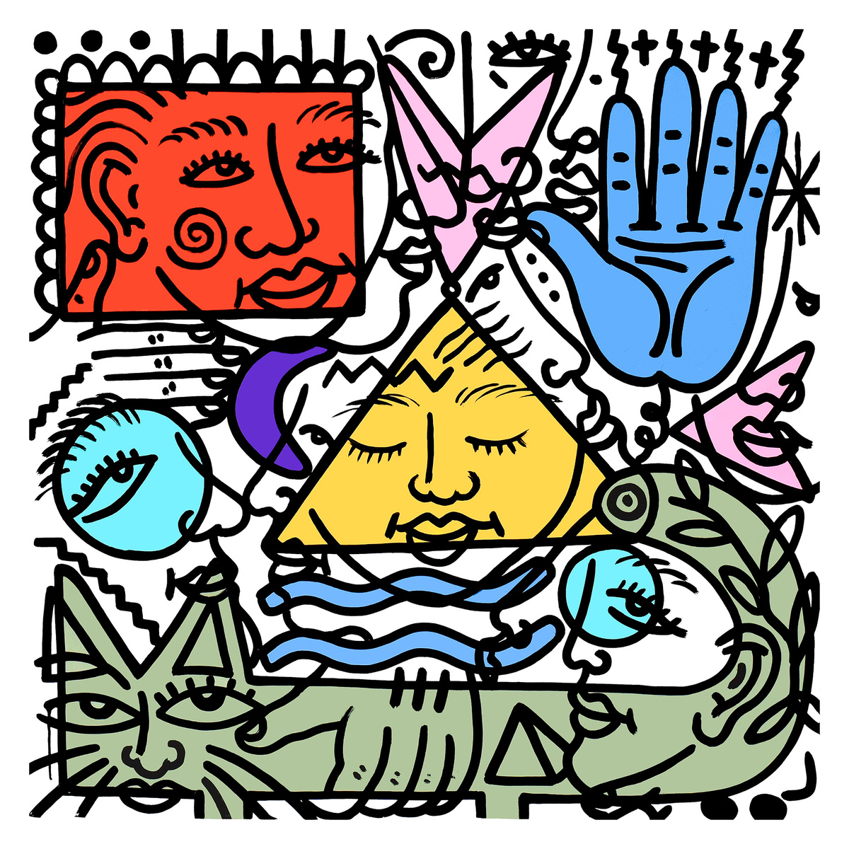 Chat triangle et main 2/30 — Gallery Alexandre Simonin