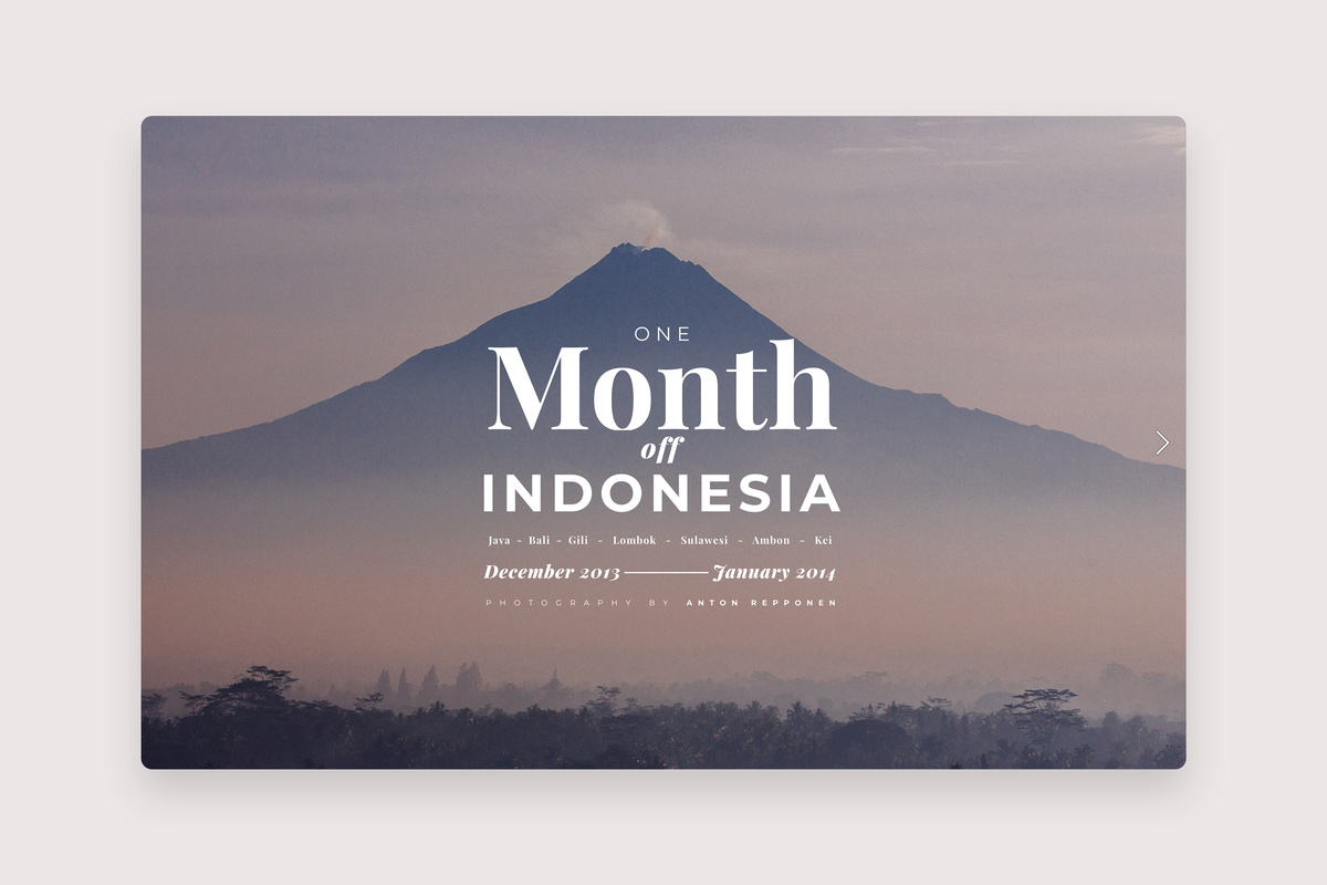 2014 One Month Off Indonesia — Anton Repponen