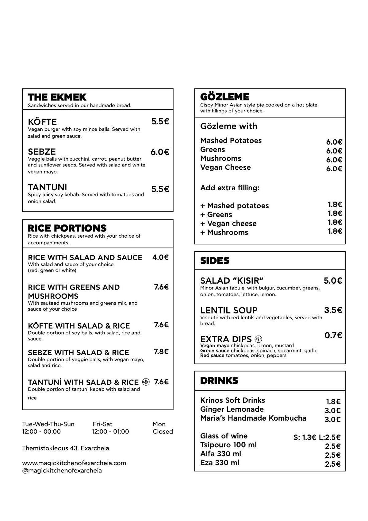 Food menu — Magic Kitchen copy