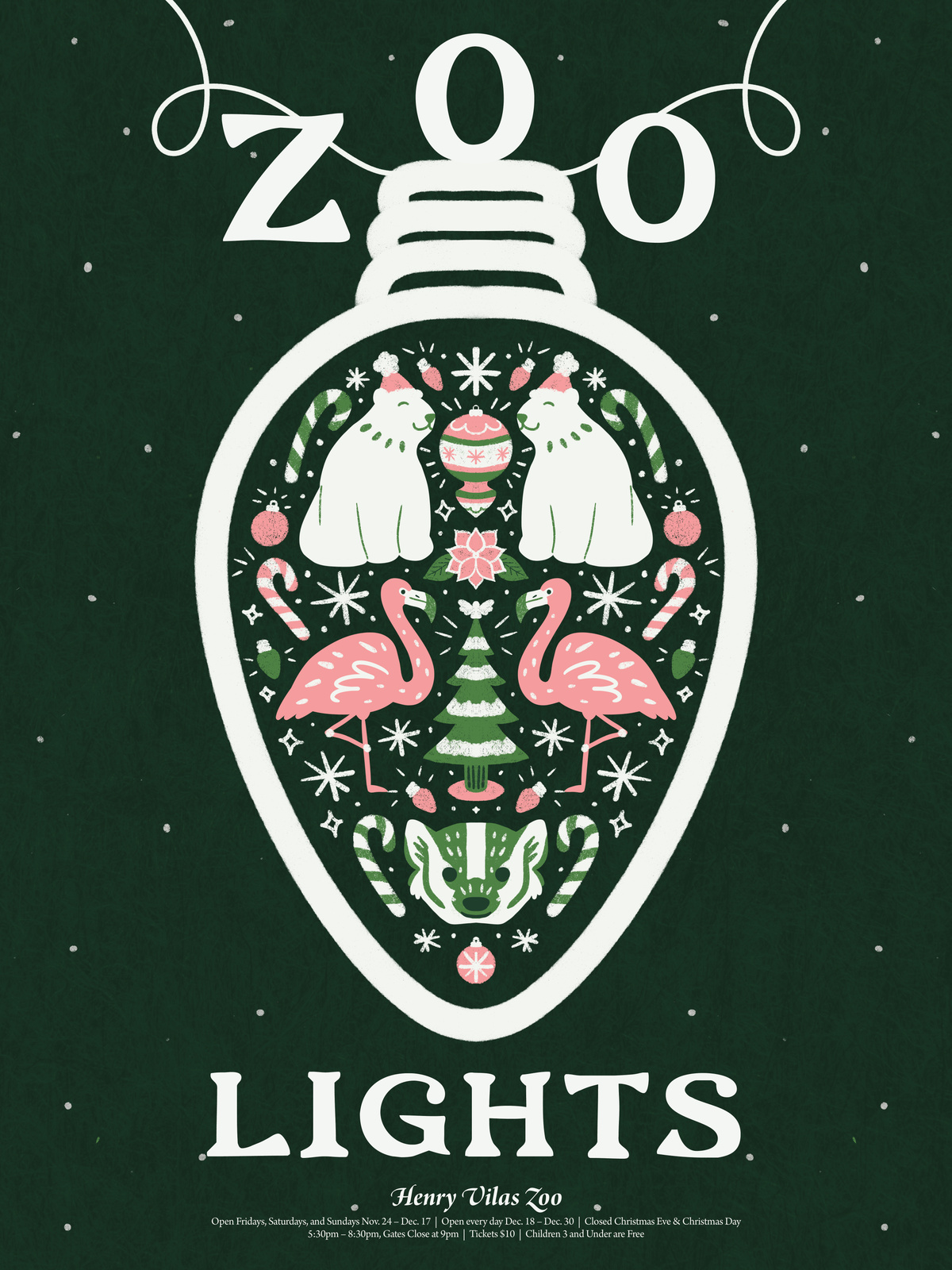 Zoo Lights Poster Concept — Graphic Designer and Illustrator in Madison, WI