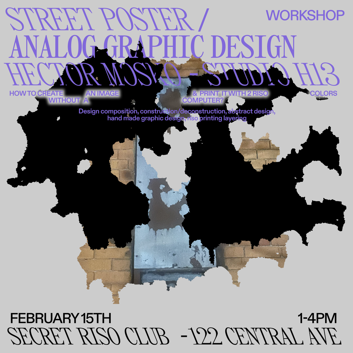 Analog graphic design workshop — Secret Riso Club