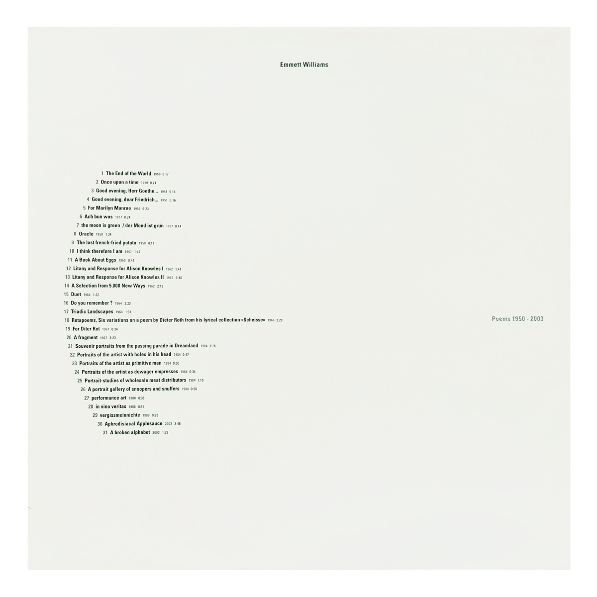 Emmett Williams — midcenturyclassical