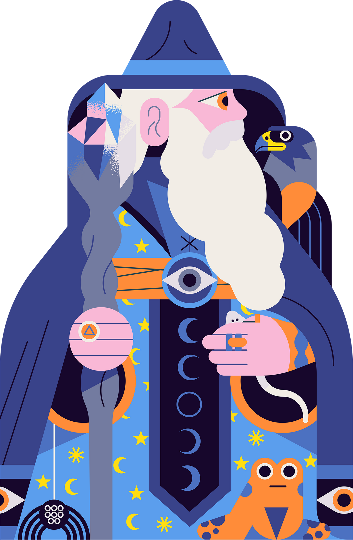 Wizard Puzzle — Owen Davey Illustration