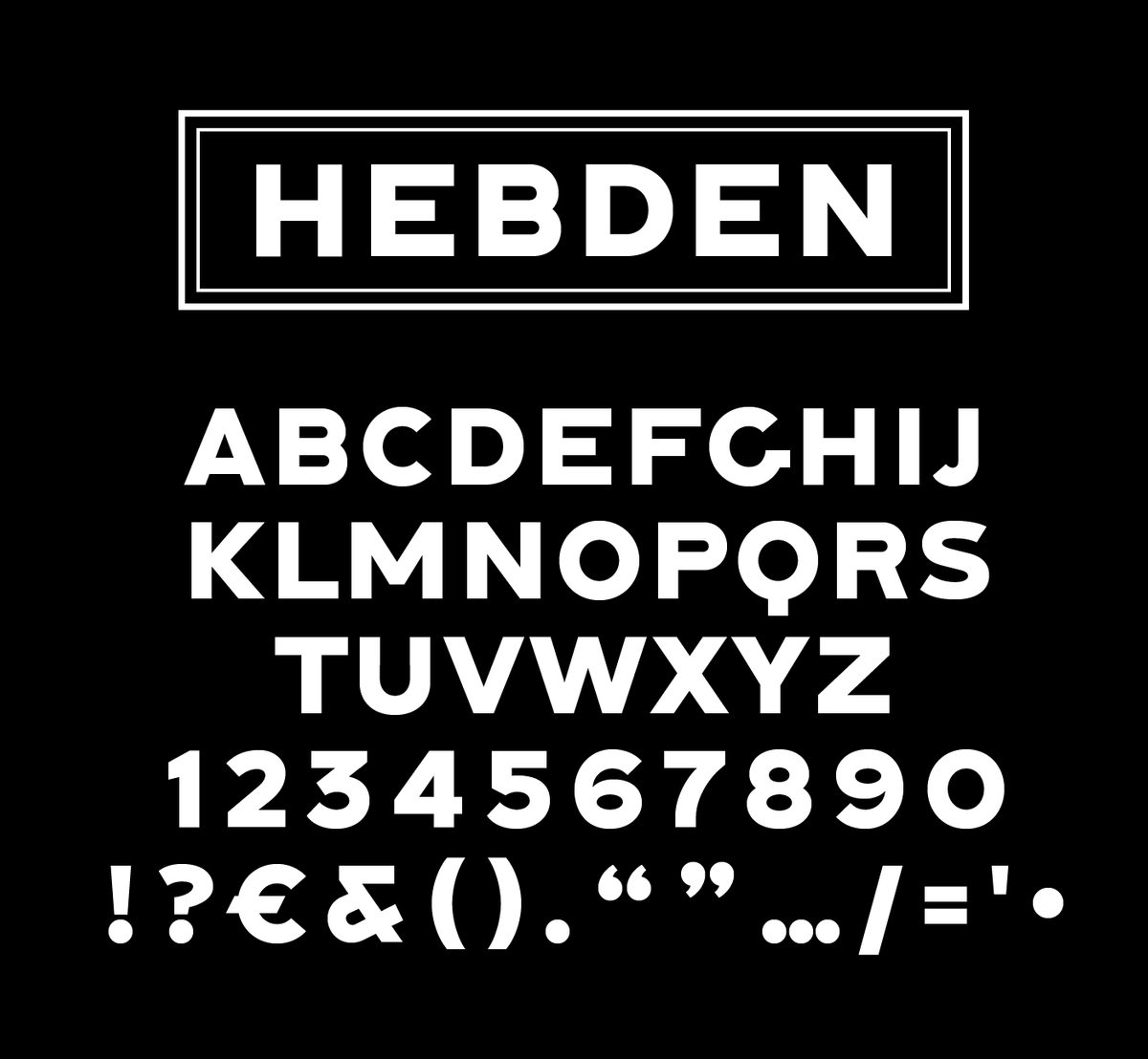 Hebden Typeface — Lewis McGuffie's Typeface Design Portfolio Website
