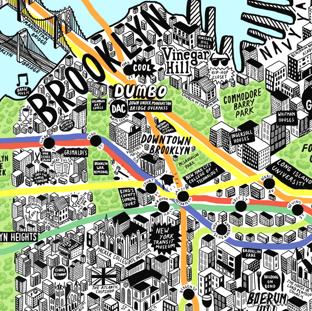 Hand Drawn Map of New York — Jenni Sparks