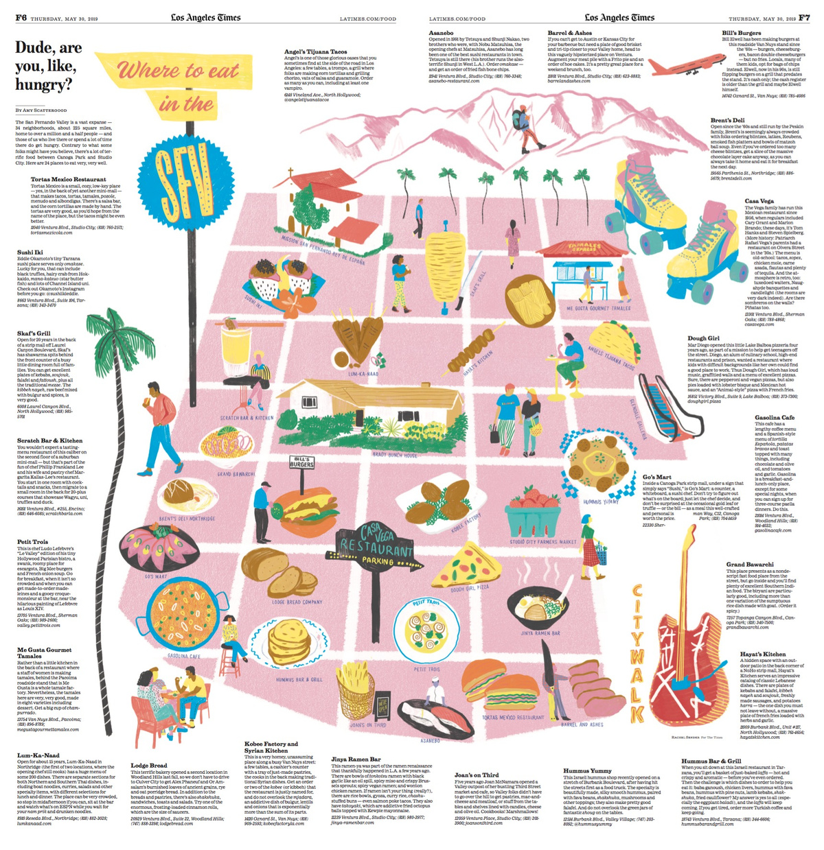 LA Times - illustrated map of SFV — Rachel Sender