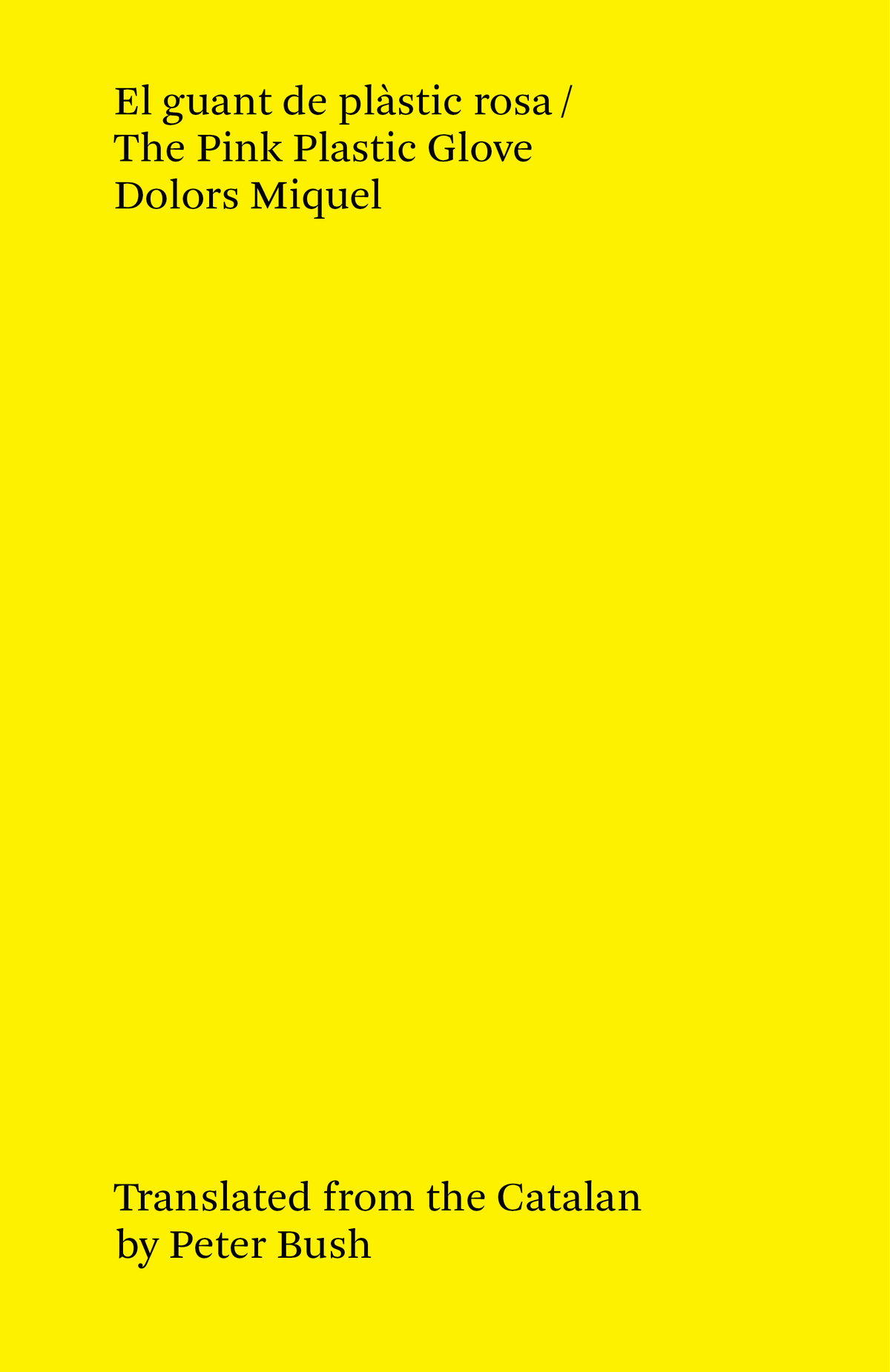 Dolors Miquel — Tenement Press