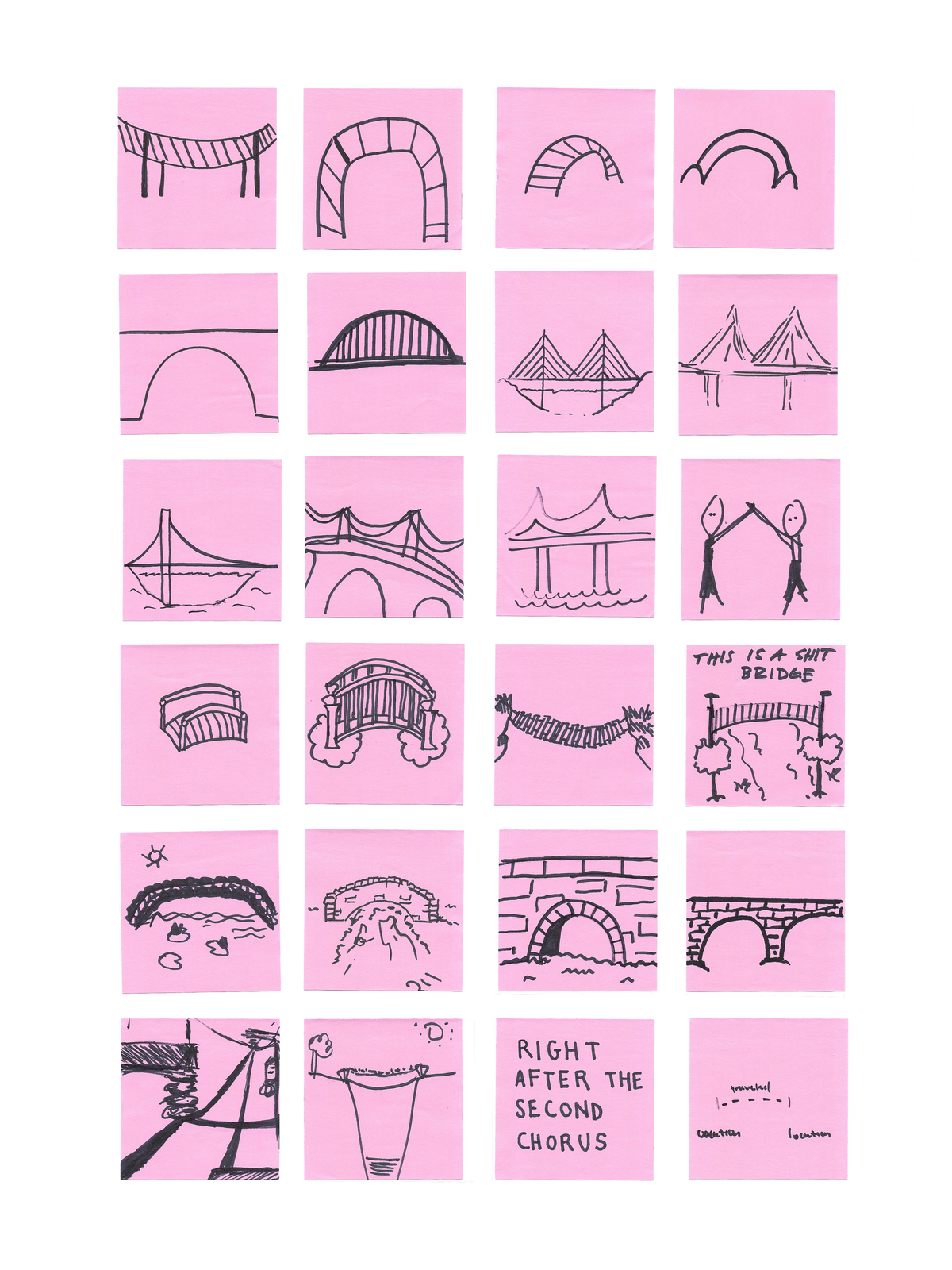 Sticky Note Sketches, 2023 — Sunny Leerasanthanah