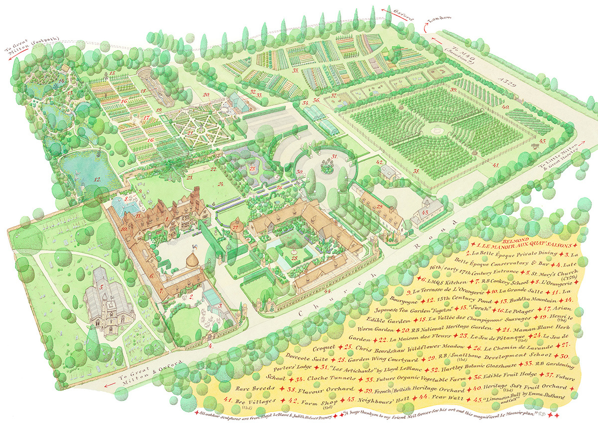 Le Manoir ( Garden Art ) — Neil Gower Graphic Art